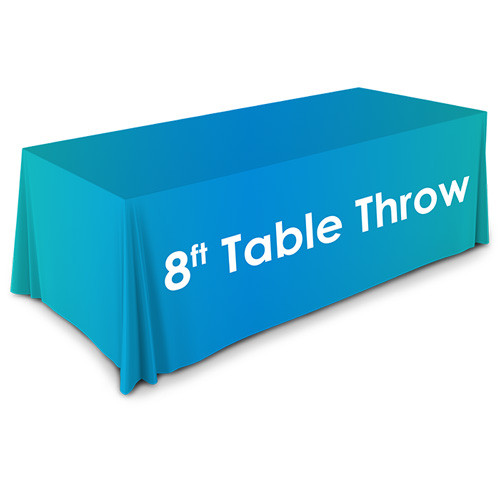 Custom Printed Table Throws and Stands