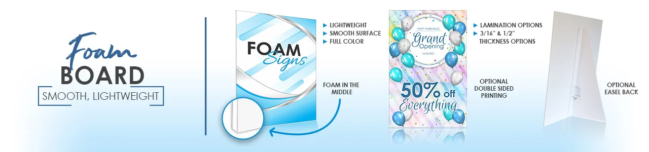 Foam Board Printing for Signs and POP Displays