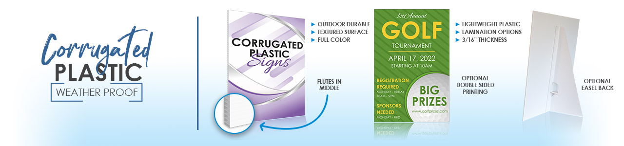 Custom Printed Plastic Coroplast Signs