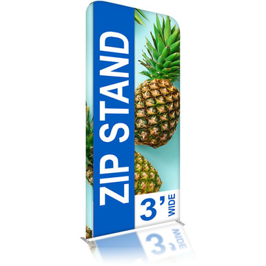 3' x 8' Stretch Fabric Zip Stand Display Wall 1-1/4" Tube