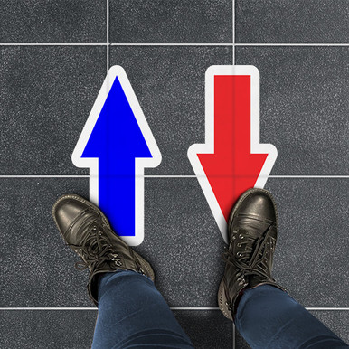 Directional Floor Arrow Stickers for hard surface floors
