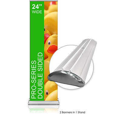 24" Premium Retractable Banner Stand