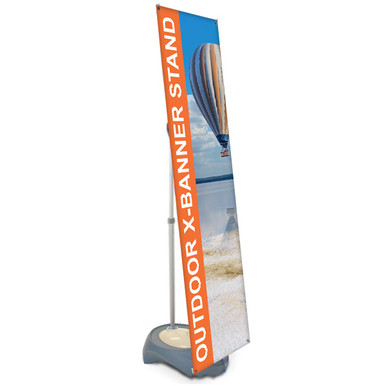 Outdoor X-banner Stand with Printed Graphic
