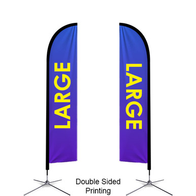 Large Tradeshow Feather Flag (14.8ft) double sided