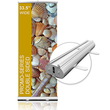 Promo-Series Double Sided Retractable Banner Stand with 2 Printed Graphics