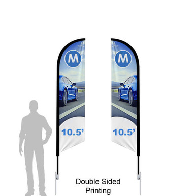 10.5ft Medium Feather Flag Double Sided