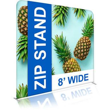 8' x 8' Stretch Fabric Zip Stand Display Wall 1-1/4" Tube