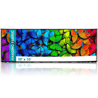 Hanging Fabric Tradeshow Backdrop | 30'x10' Custom Printed