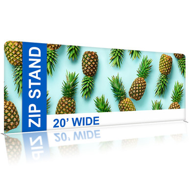20' x 8' Stretch Fabric Zip Stand Display Wall 1-1/4" Tube