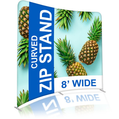 8' x 8' Curved Stretch Fabric Zip Stand (with feet)