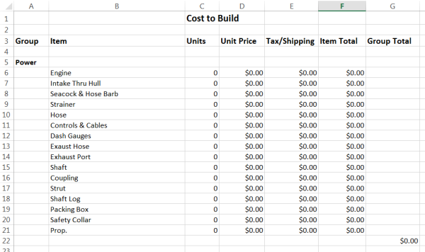 Estimating Costs to Build Your Boat - Glen-L Marine
