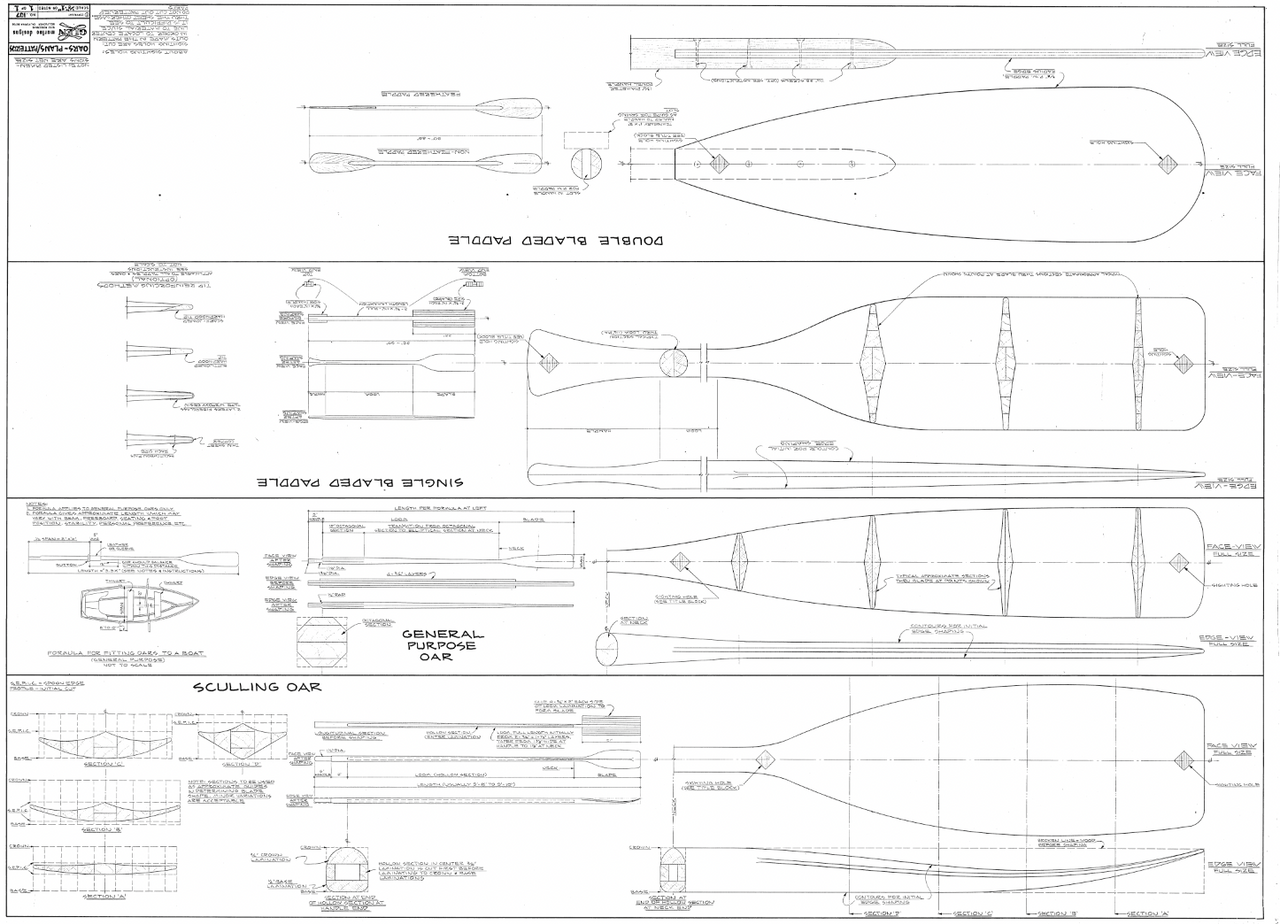 Oar Plans and Patterns