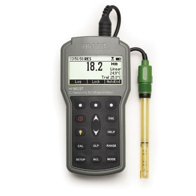 HI98197 | Hanna Instruments Ultra Pure Water EC/Resistivity Waterproof ...
