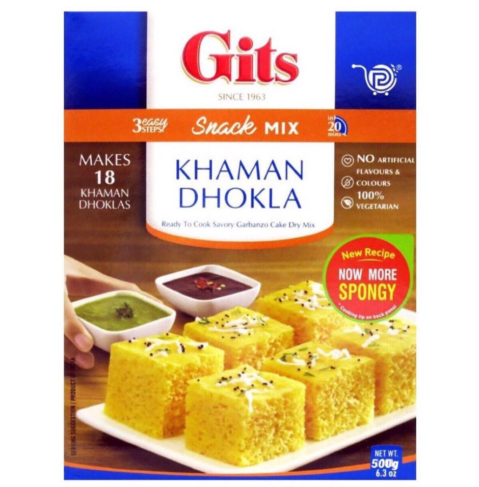 Gits - Khaman Dhokla - (ready to cook savoury garbanzo cake dry mix) - 500g