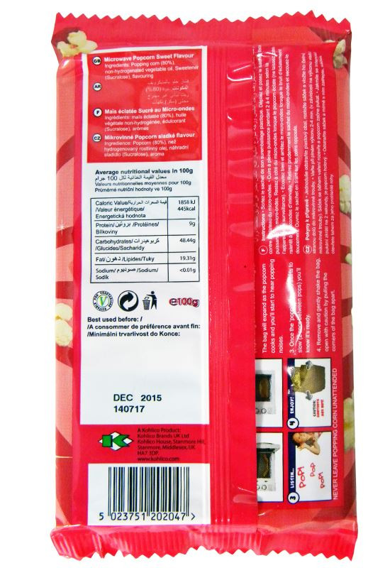 Eazy Pop - Sweet Popcorn - 100g (Pack of 2)
