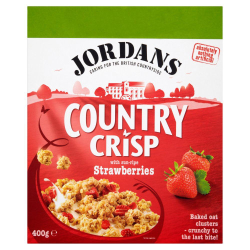 Jordans Country Crisp Strawberry - 400g - Pack of 2 (400g x 2 Boxes)