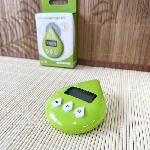 EcoSavers Green Drop LCD Shower Timer - It Must Be Green