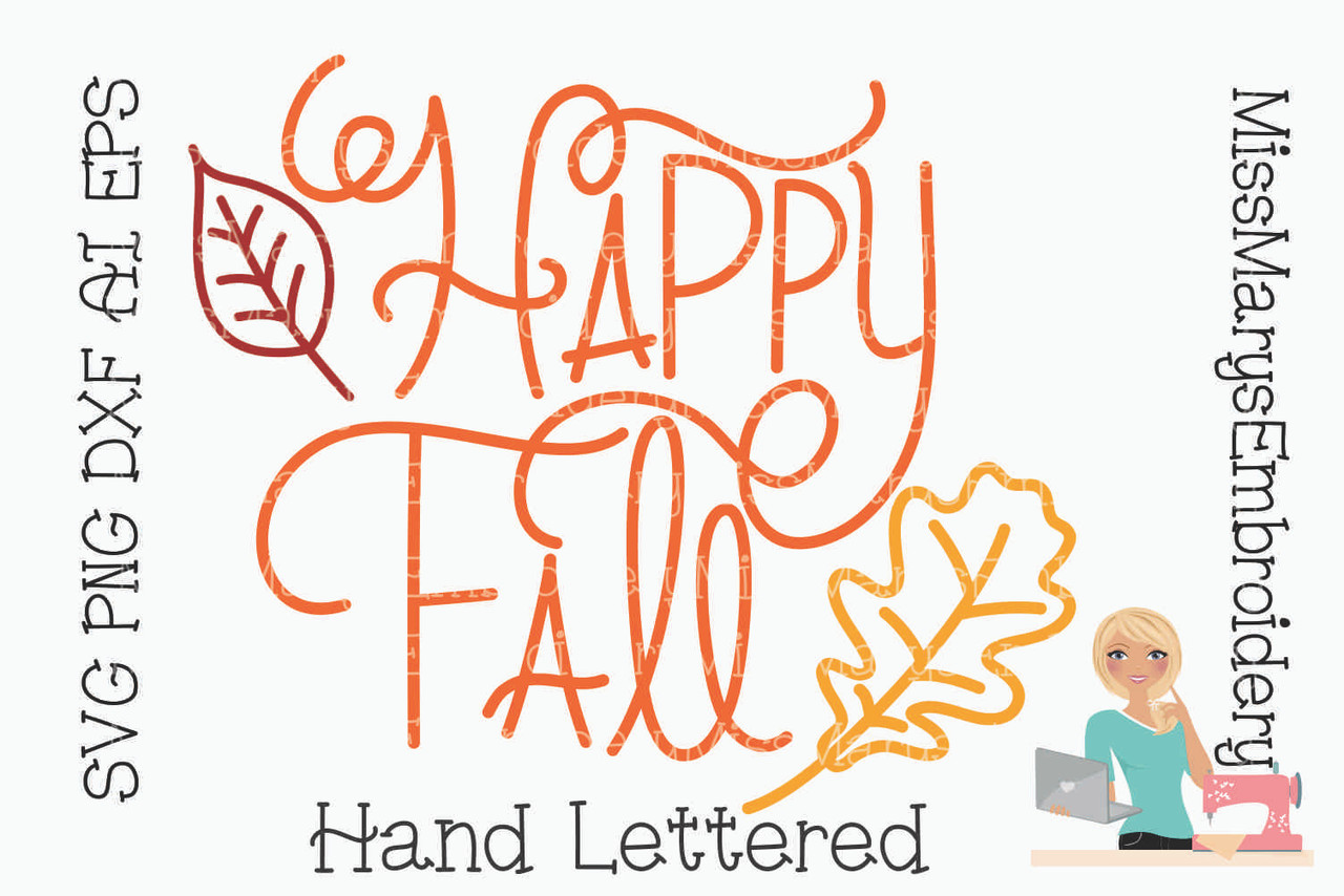 Fall Leaf Letters SVG - Miss Mary's Embroidery