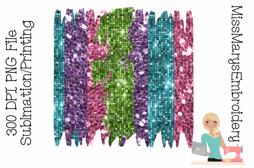 Glitter Spring Sublimation Background - Miss Mary's Embroidery