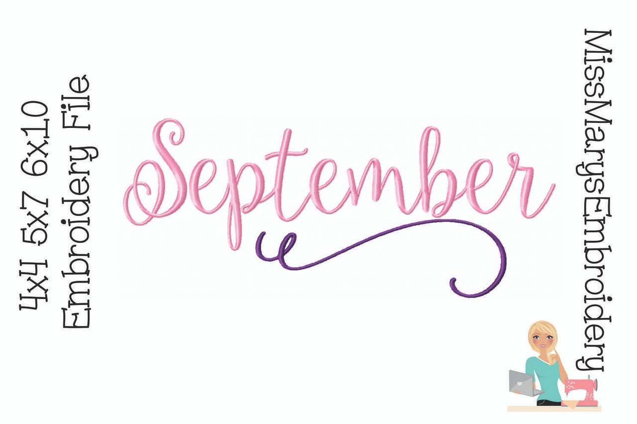 September Embroidery - Miss Mary's Embroidery