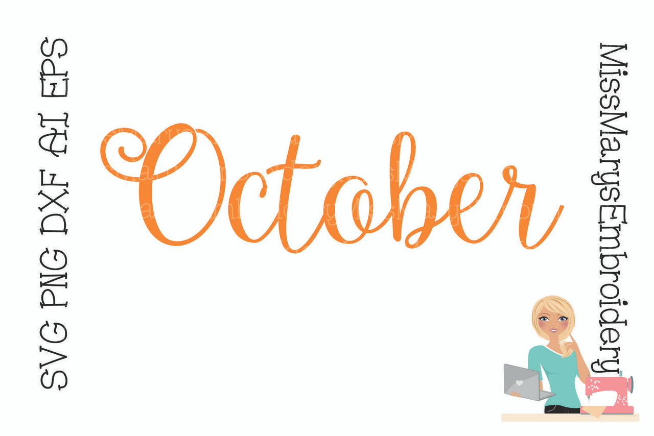October SVG - Miss Mary's Embroidery