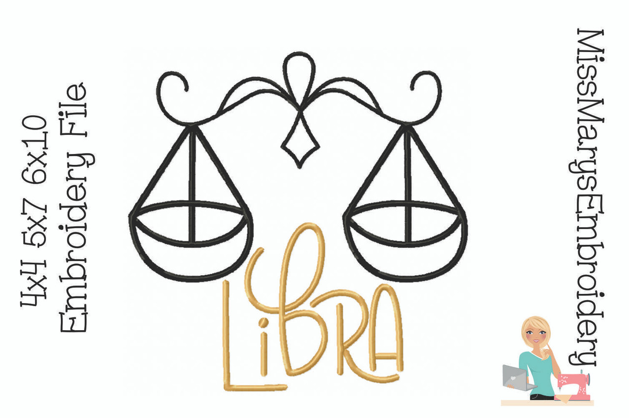 Libra Embroidery - Miss Mary's Embroidery