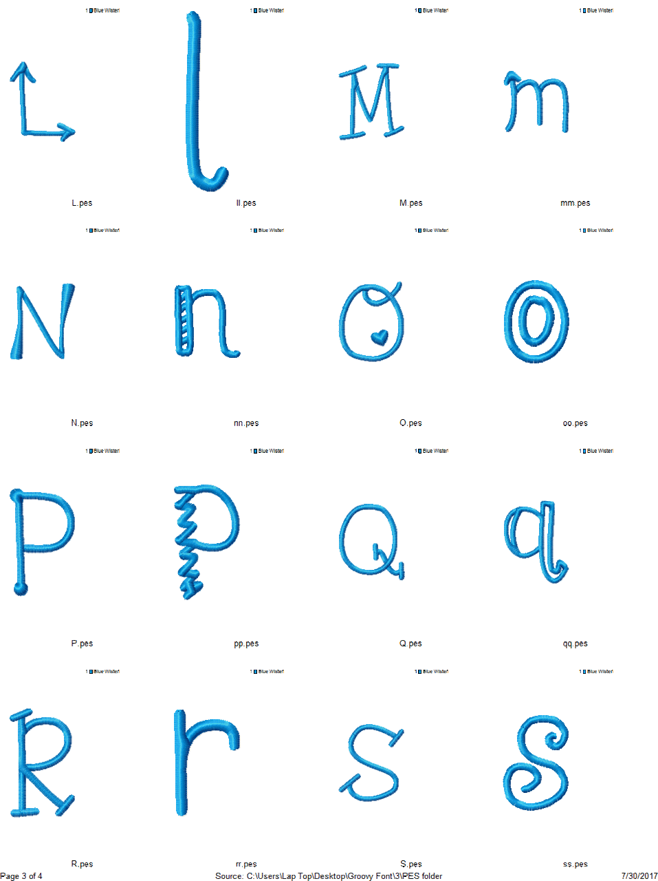 Groovy Embroidery Font - Miss Mary's Embroidery