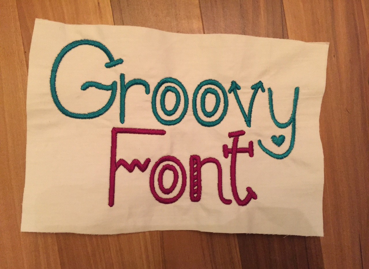Groovy Embroidery Font - Miss Mary's Embroidery