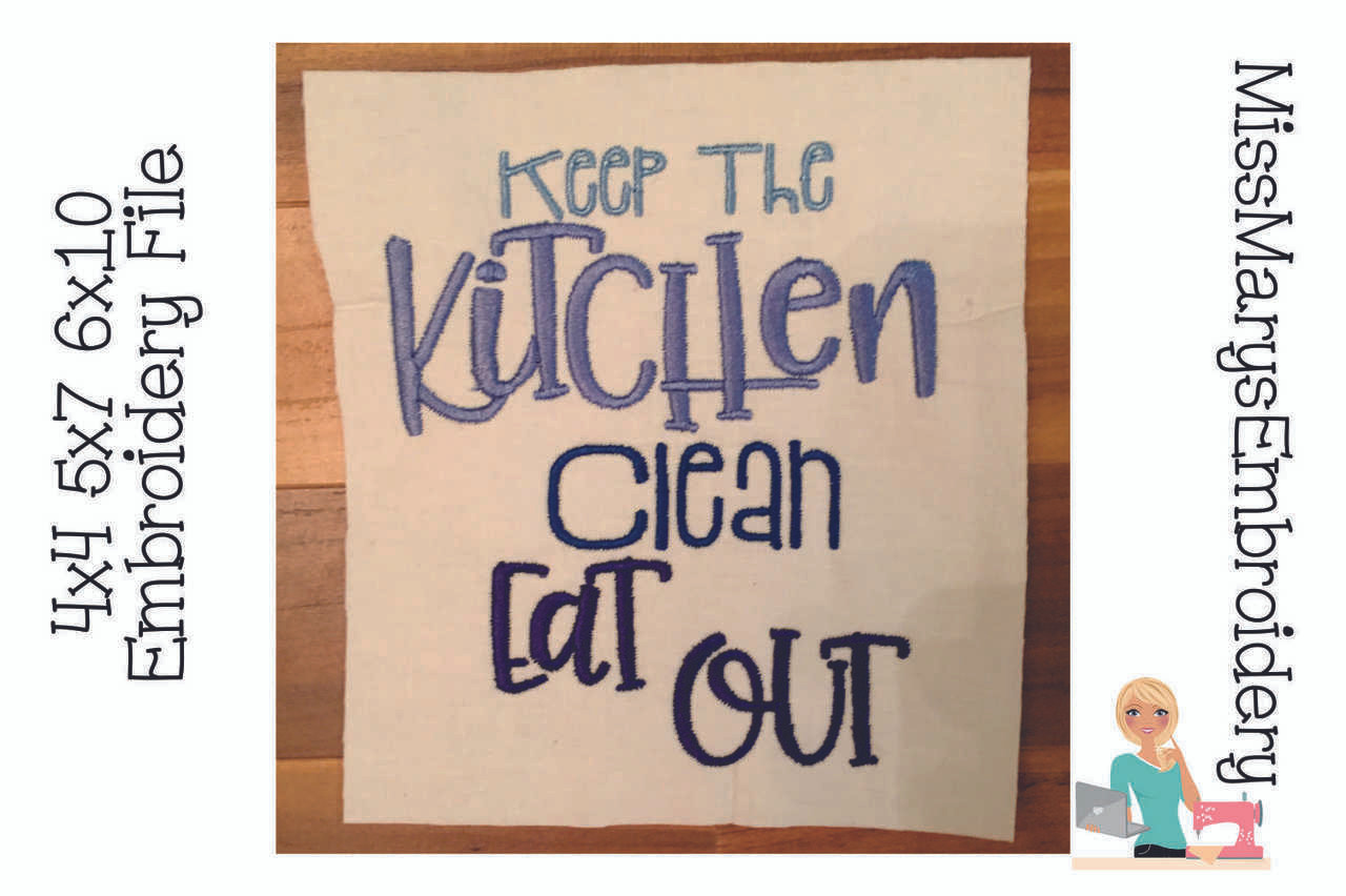 Eat Out Kitchen Embroidery - Miss Mary's Embroidery