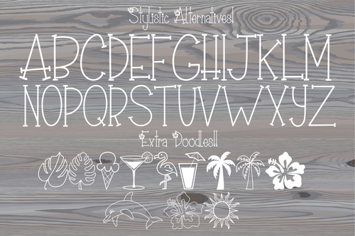 Hibiscus Flower Font - Miss Mary's Embroidery