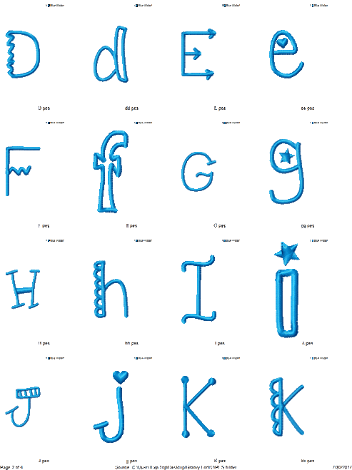 Groovy Embroidery Font - Miss Mary's Embroidery