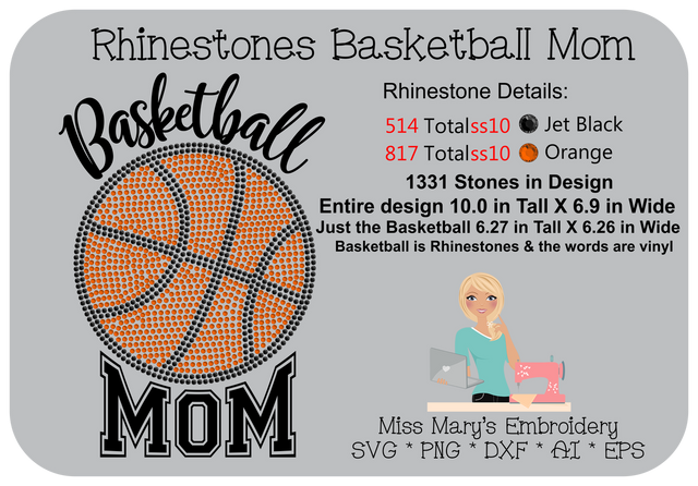 Basketball Mom - Miss Mary's Embroidery