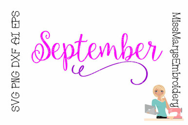 September SVG - Miss Mary's Embroidery