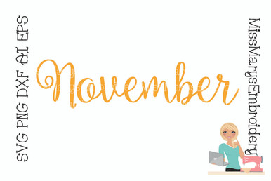 November SVG - Miss Mary's Embroidery