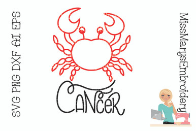 Cancer SVG - Miss Mary's Embroidery