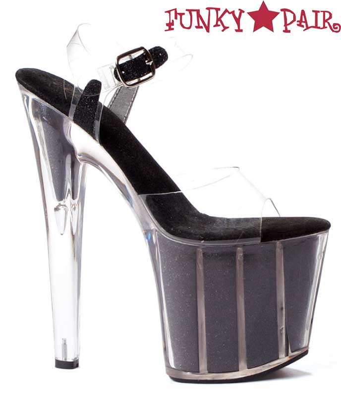 821-Glitter, 8 Inch Stiletto High Heel with 3.75 Inch Platform Glitter ...