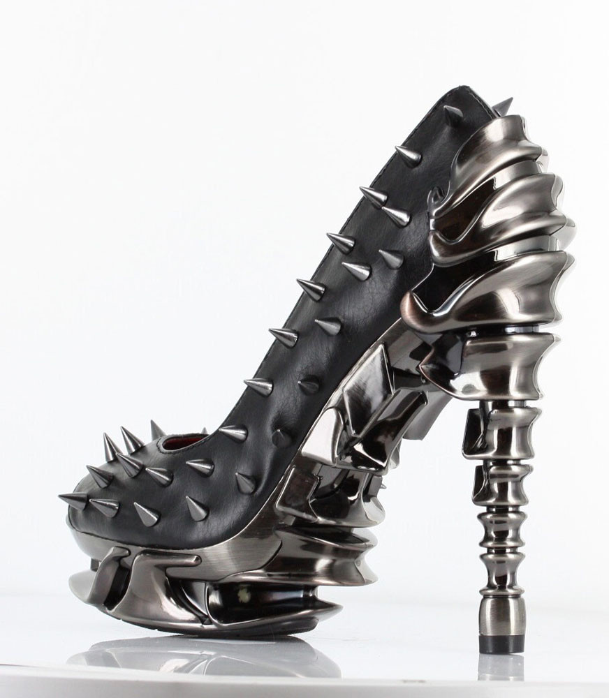 Hades | Hades Shoes | Talon, High Heel Pump with Metallic Spikes