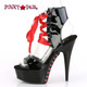 Pleaser | Delight-600-14FH, 6 Inch Lace-up Ankle High Sandal