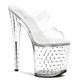 Pleaser Stardust-802, 8 inch Two Band Platform with Rhinestones