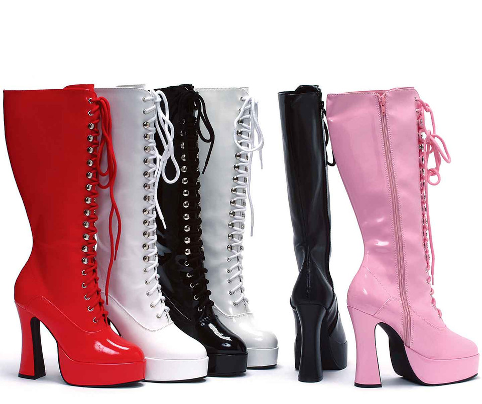 Ellie Shoes | Easy 5 Inch Lace Up GoGo Boots