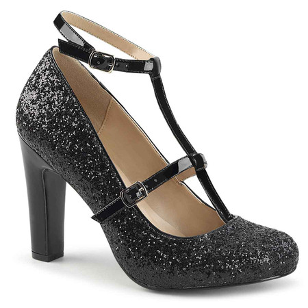 Queen-01, 4" Drag Queen Pump with Glitters