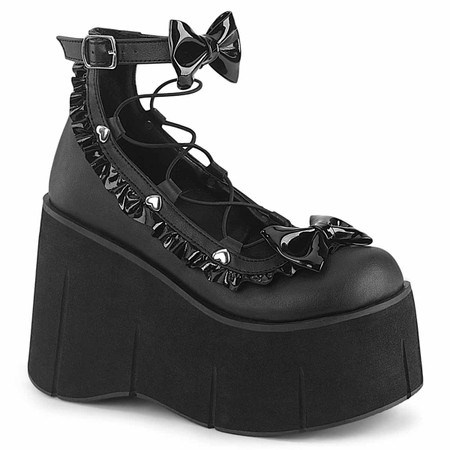 KERA-18, 4.5 Inch Platform Shoes with Bow and Ruffle