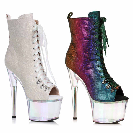 709-AMY, 7 Inch Stiletto Heel Open Toe Ankle Boots