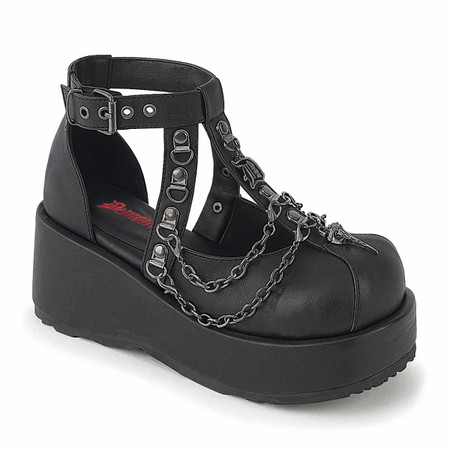 CUBBY-28, 2.75 Inch Platform Cage Shoe with Chain