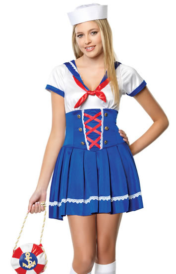 LA-J48025, Teen First Mate Sailor Girl Costume