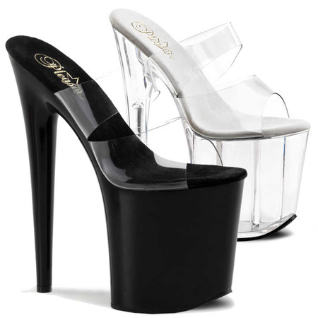 Pleaser | Flamingo-802, 8 Inch Platform Slide with Double Band