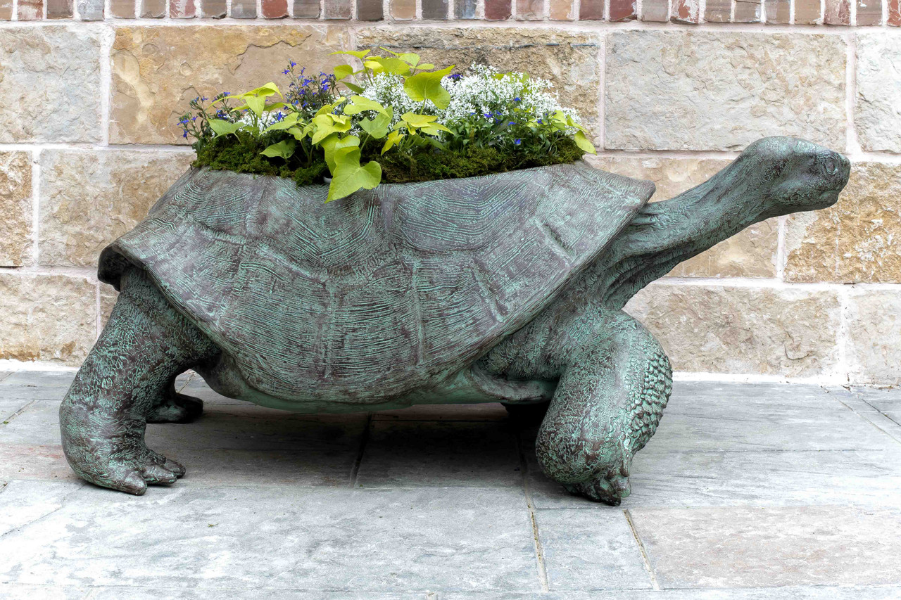Buy 23.50" Seymour The Tortoise Garden Planter - Wandering Lime
