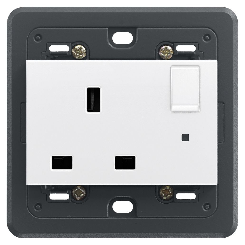 Vimar - Eikon 20221.L SICURY English Socket Outlet - 2P+E 13 A 250 V ...