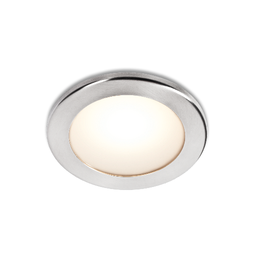 BCM - Orlando 85 Downlights - Warm White/Blue, Polished Stainless Steel ...