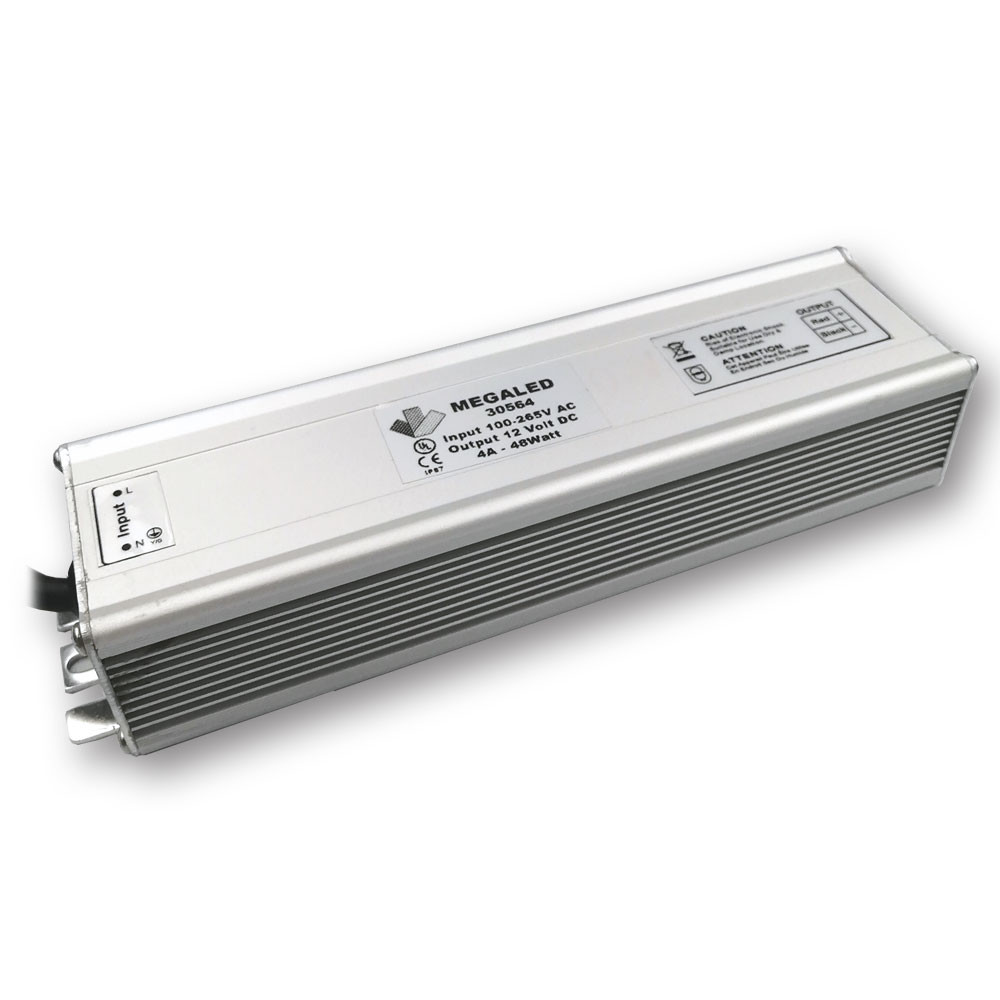 Mega LED - Dimmable Driver - 110-120V AC, 12V DC, 4A, 48W (30564-110 ...